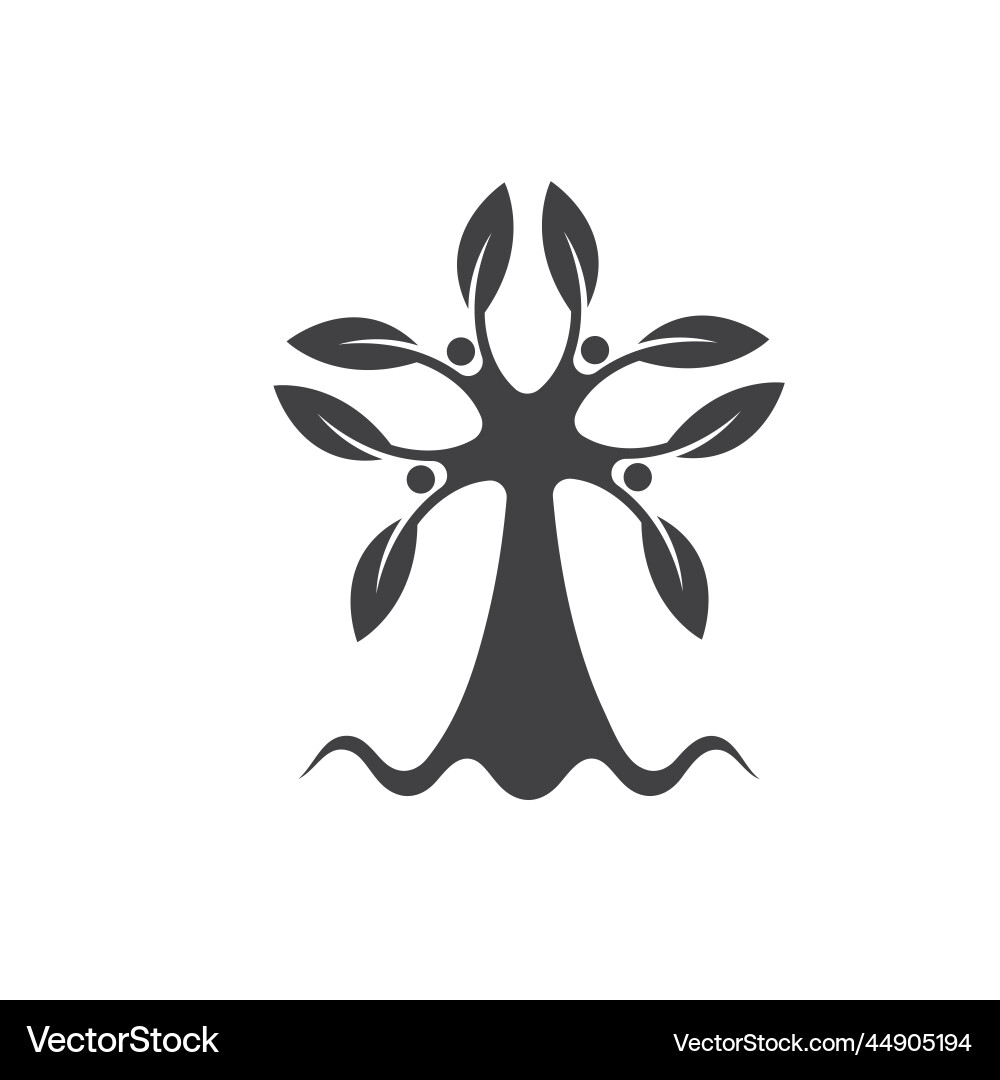 People tree icon concept design Royalty Free Vector Image