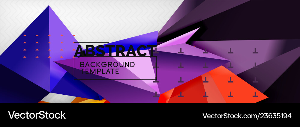 Triangles background techno template Royalty Free Vector