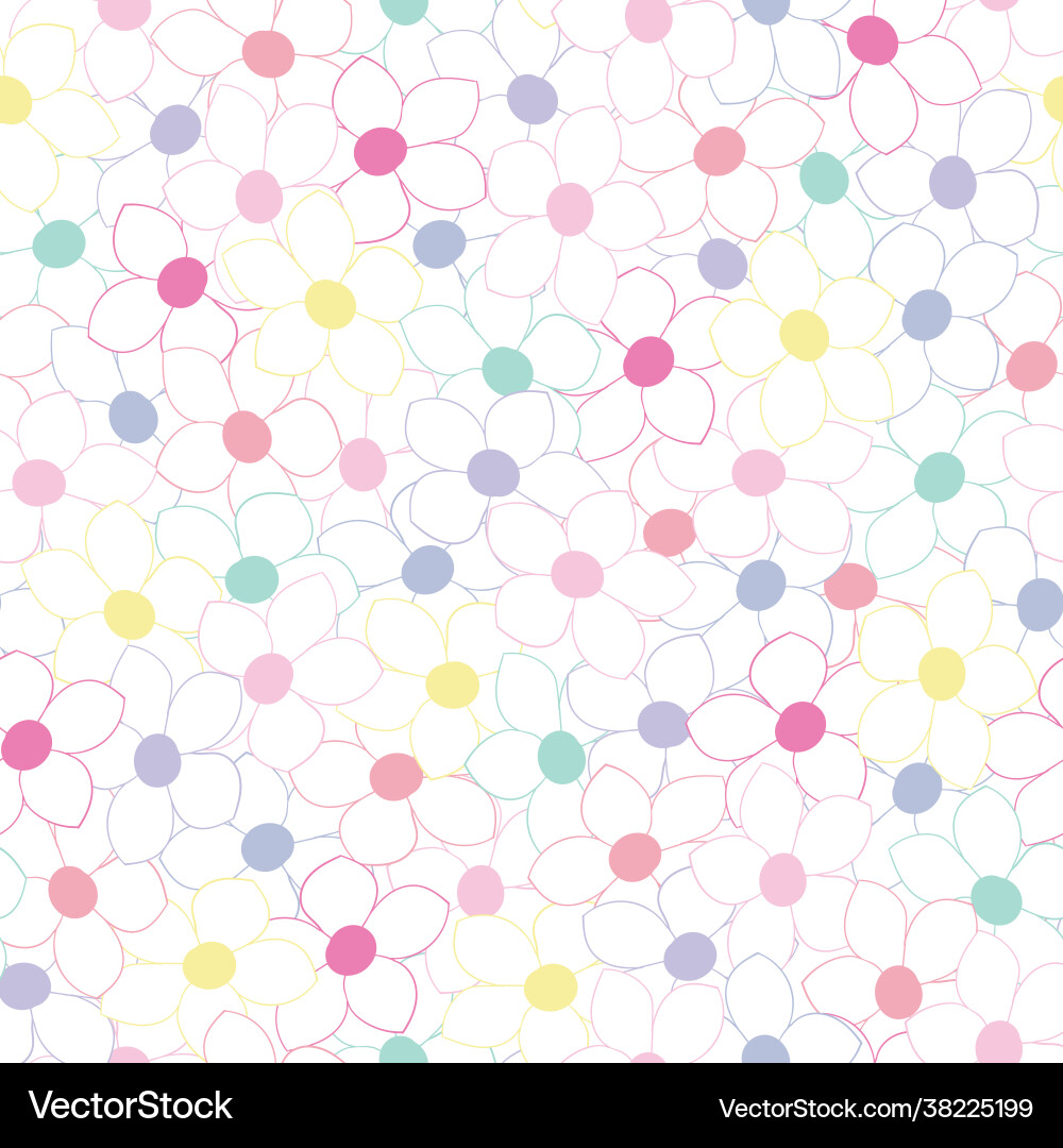 Abstract colorful floral polka dot Royalty Free Vector Image