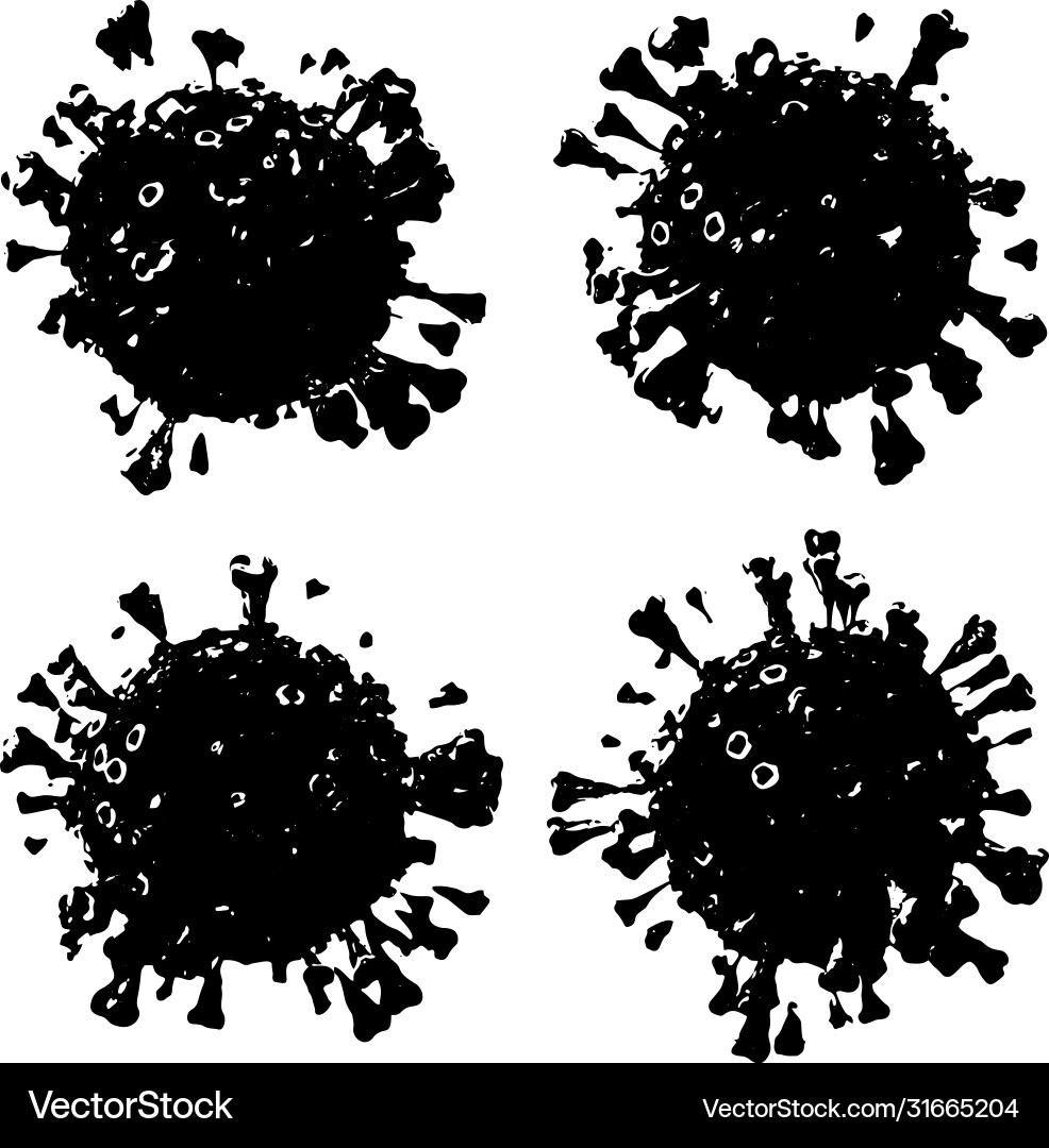 Corona virus covid - 19 under microscope 3d Vector Image