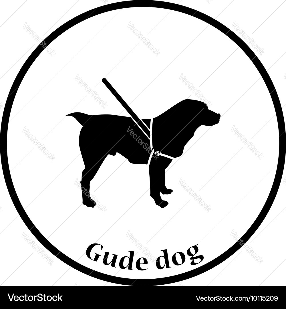Gude dog icon Royalty Free Vector Image - VectorStock