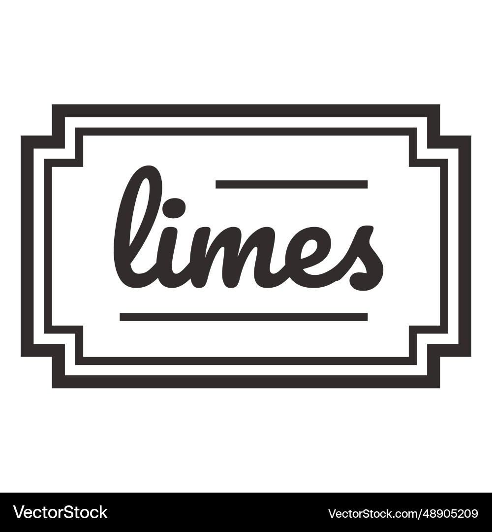 Limes fruit food label Royalty Free Vector Image