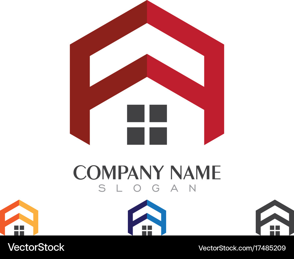 Property logo template Royalty Free Vector Image