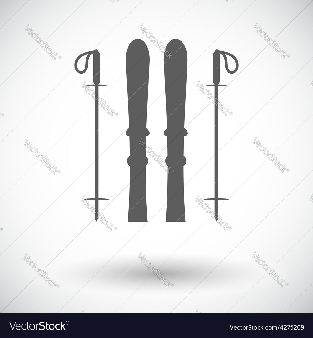 Ski icon Royalty Free Vector Image - VectorStock