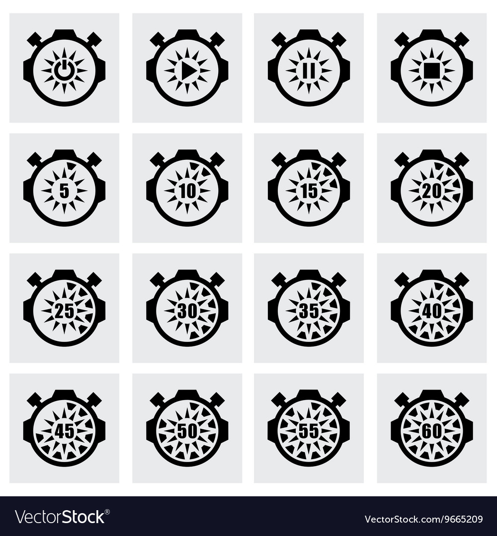 Stopwatch icon set Royalty Free Vector Image - VectorStock