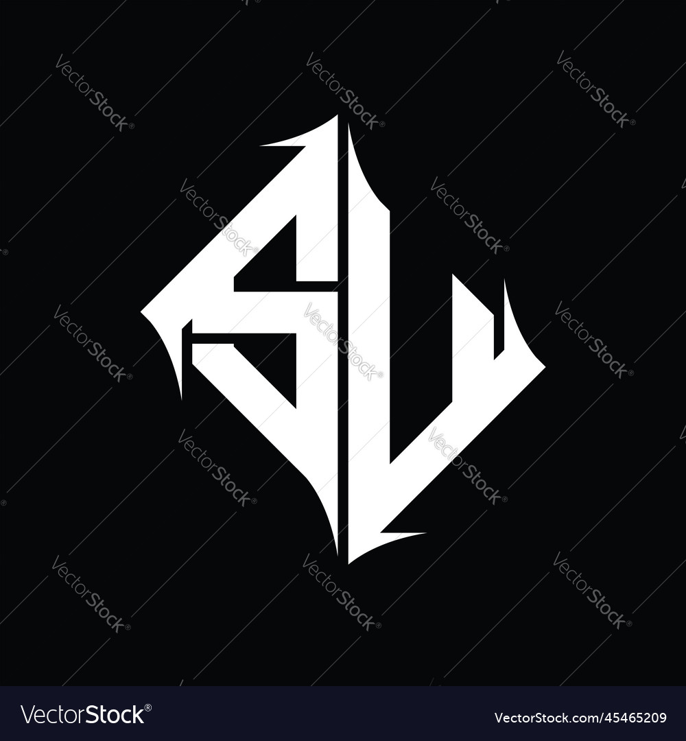 Su logo monogram diamond abstract shape design Vector Image