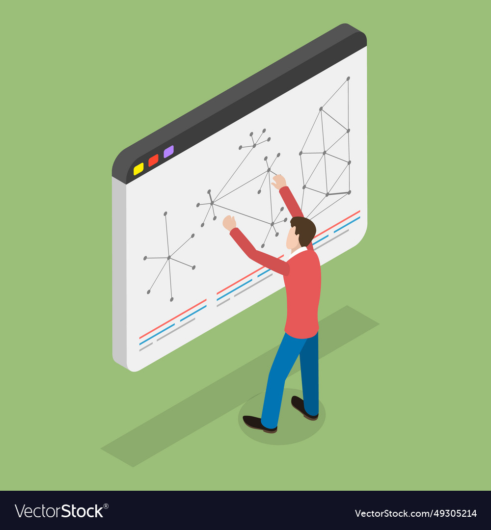 3d isometric flat Royalty Free Vector Image - VectorStock