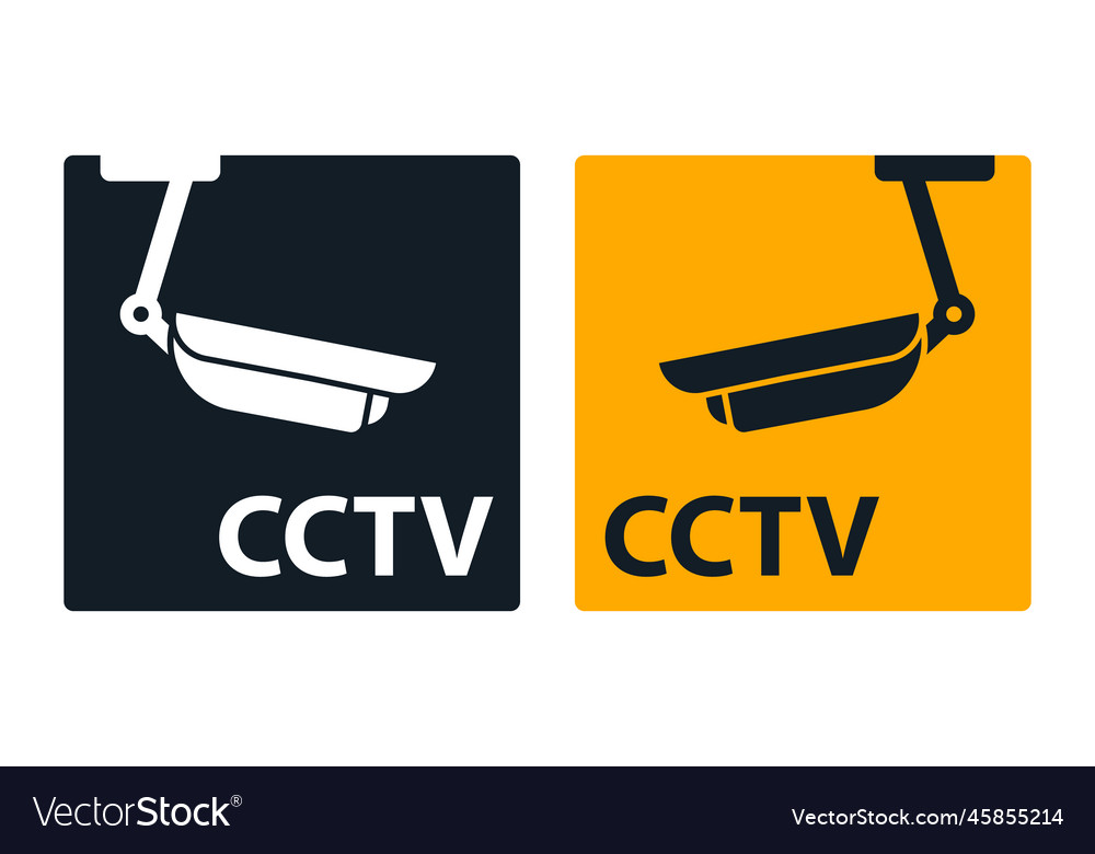 Cctv security camera icons video surveillance Vector Image Cctv security camera icons video surveillance Vector Image