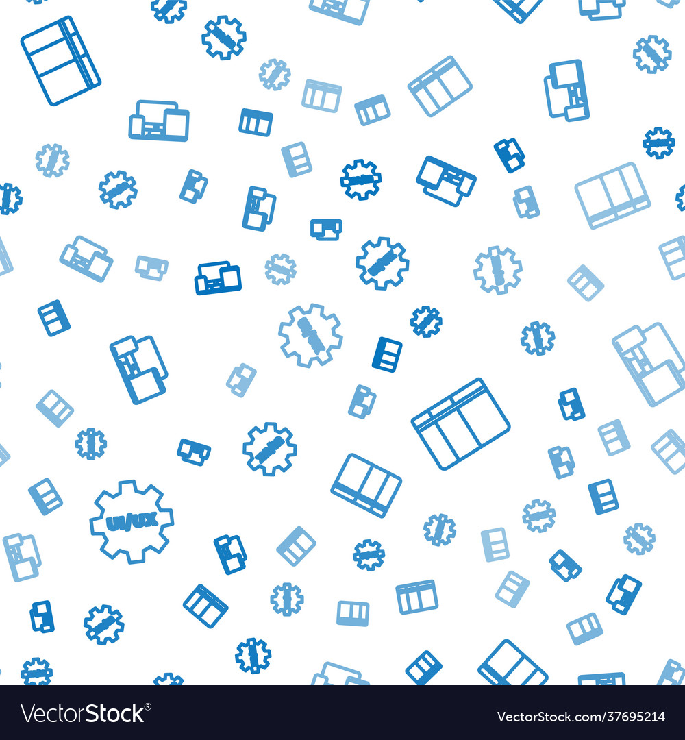 Set line ui or ux design sketchbook album Vector Image