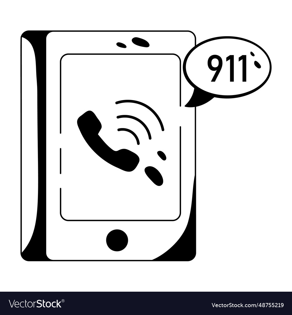 Emergency call Royalty Free Vector Image - VectorStock
