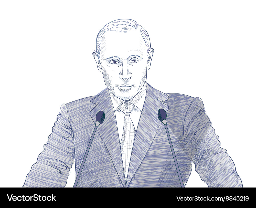 President vladimir putin Royalty Free Vector Image