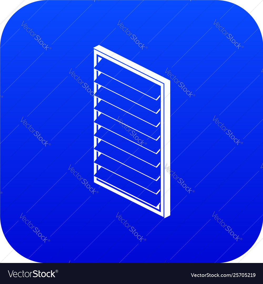 Rectangular window frame icon blue Royalty Free Vector Image