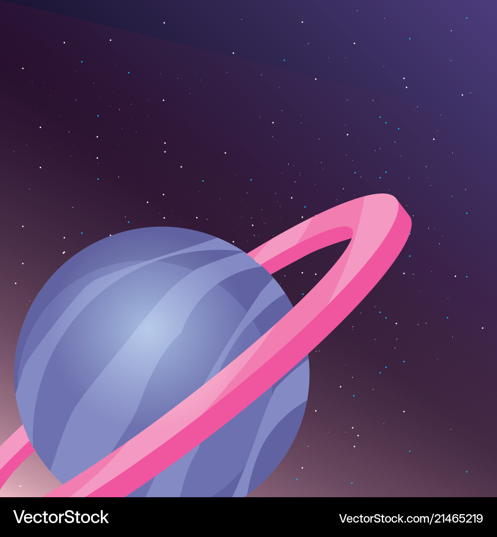 Saturn planet design Royalty Free Vector Image