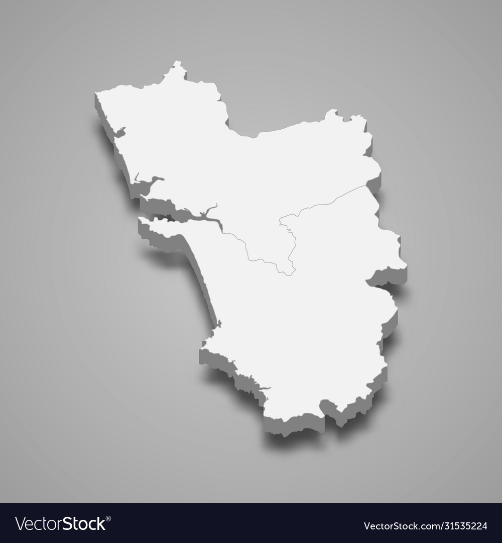 3d map state india Royalty Free Vector Image - VectorStock