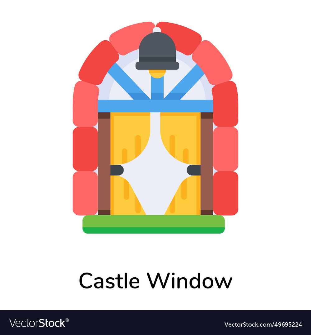 Castle window Royalty Free Vector Image - VectorStock