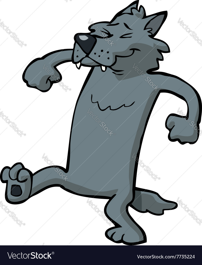 Dancing wolf Royalty Free Vector Image - VectorStock
