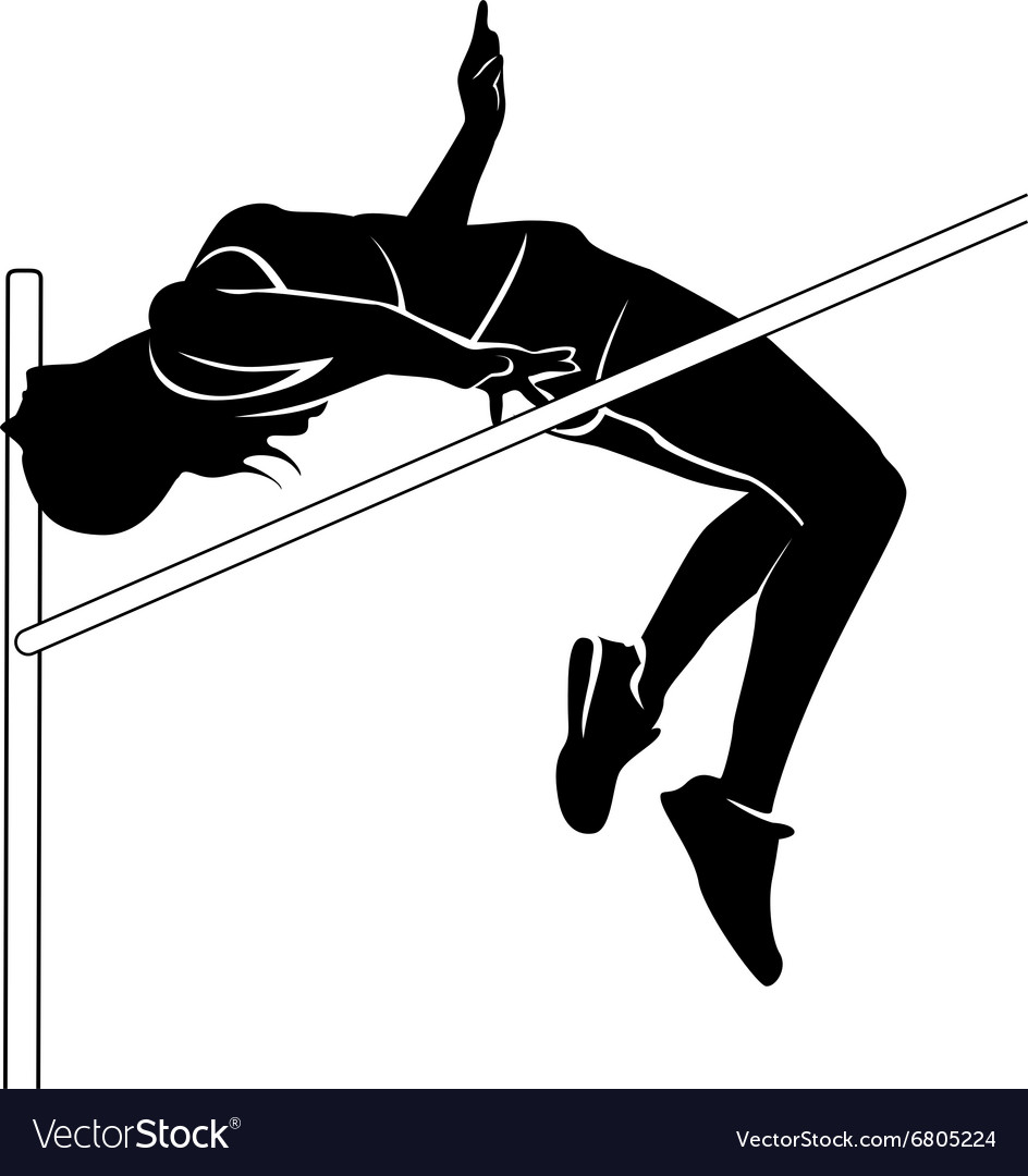 Female High Jumper Royalty Free Vector Image Vectorstock