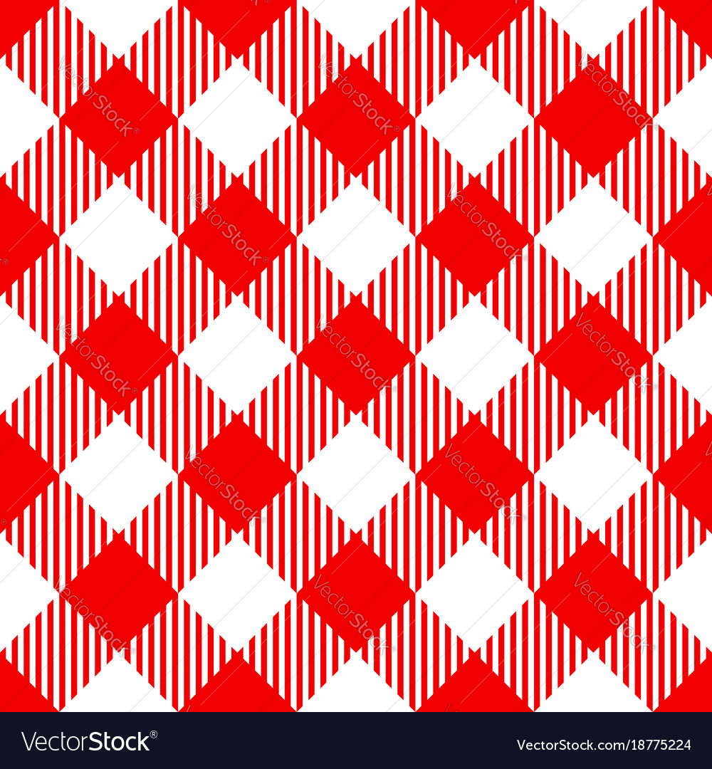 Red check diagonal seamless pattern Royalty Free Vector