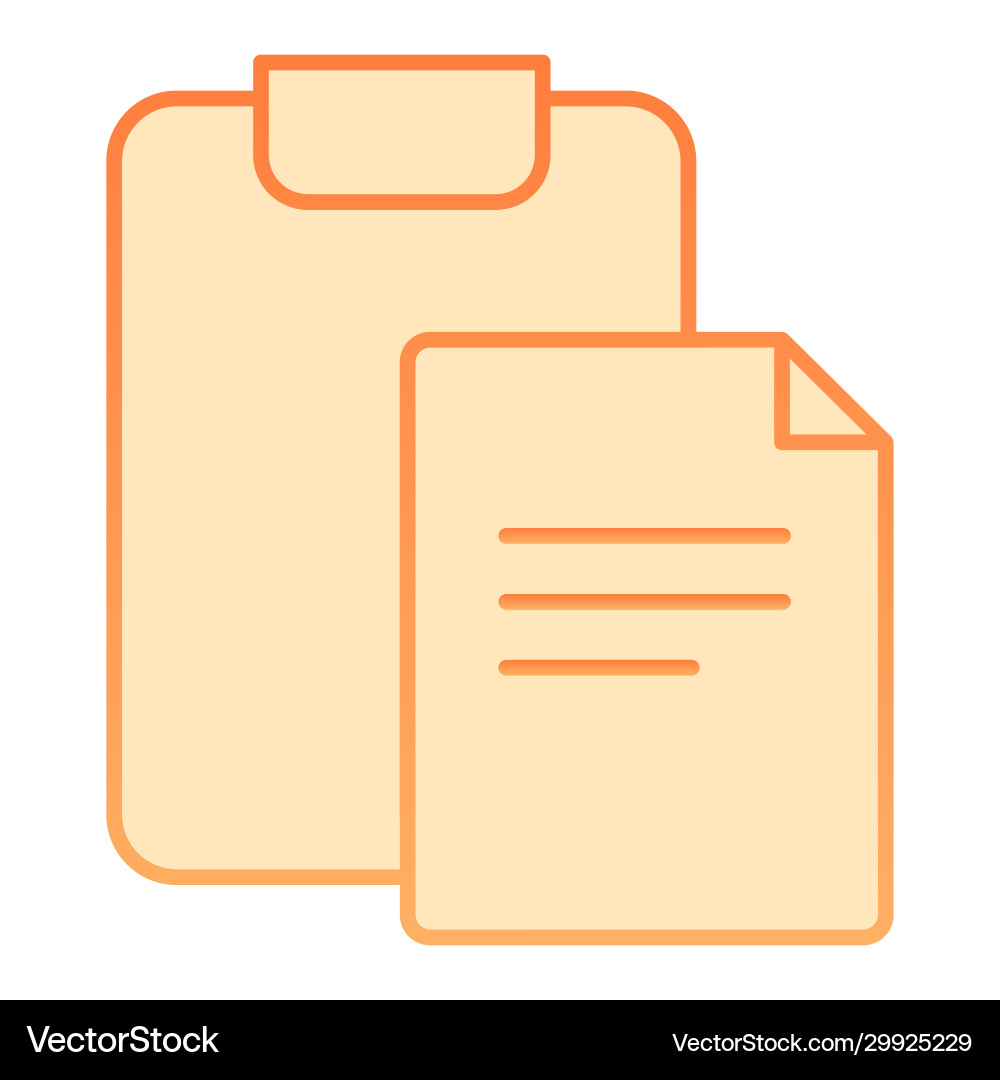 Clipboard with document to sign flat icon paper Vector Image