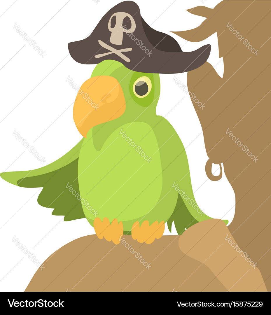Pirate parrot icon cartoon style Royalty Free Vector Image