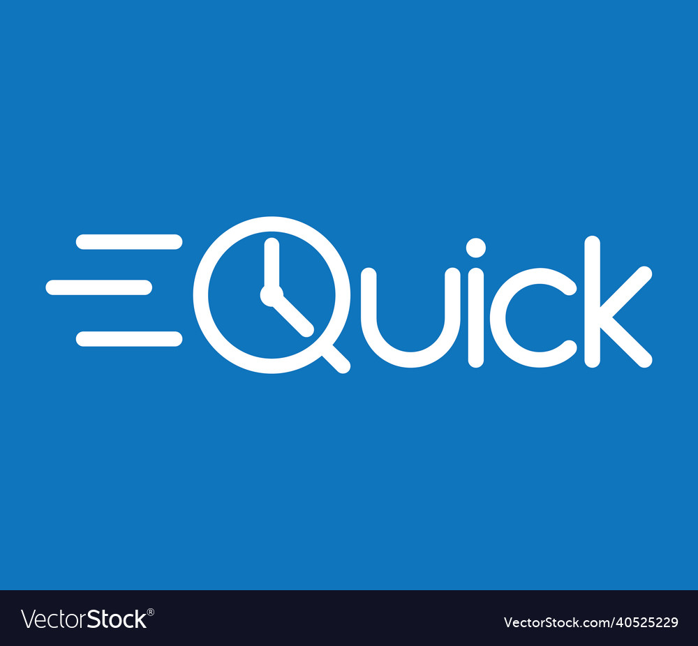 Quick logo Royalty Free Vector Image - VectorStock