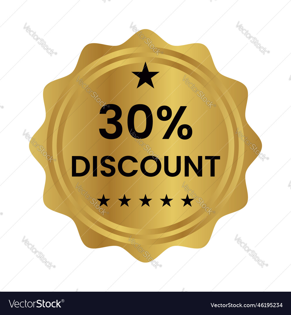 30 Percent Discount Label Seal Sticker Stamp Vector Image 30-percent-discount-label-seal-sticker-stamp-vector-image