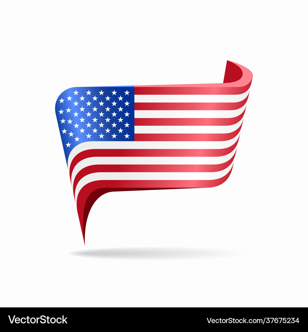 American flag map pointer layout Royalty Free Vector Image