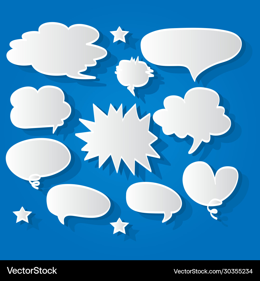 Comic bubble speech balloons cartoon Royalty Free Vector