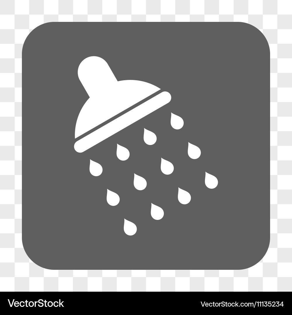 Shower rounded square button Royalty Free Vector Image