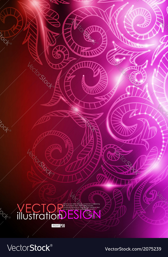 Neon pattern background Royalty Free Vector Image