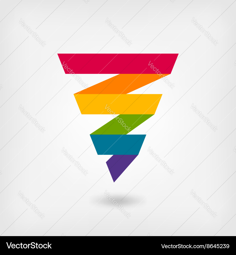 Rainbow strip abstract symbol Royalty Free Vector Image