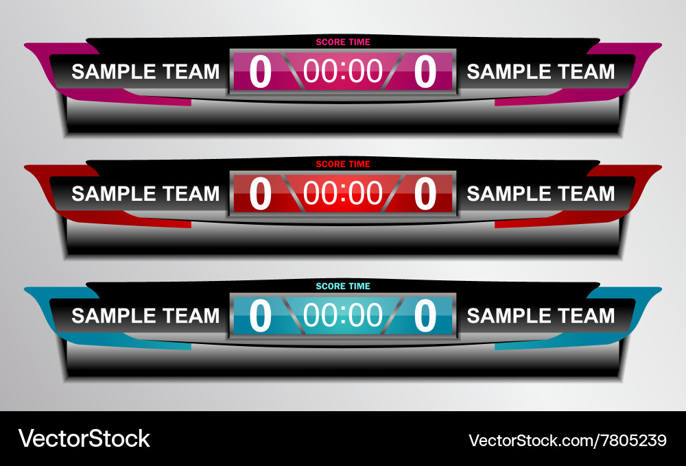 Scoreboard sport game Royalty Free Vector Image