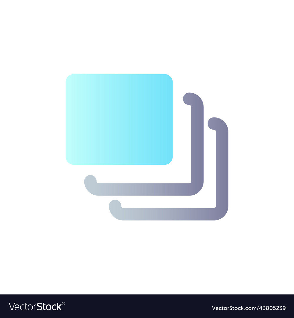 Series of layers flat gradient color ui icon Vector Image