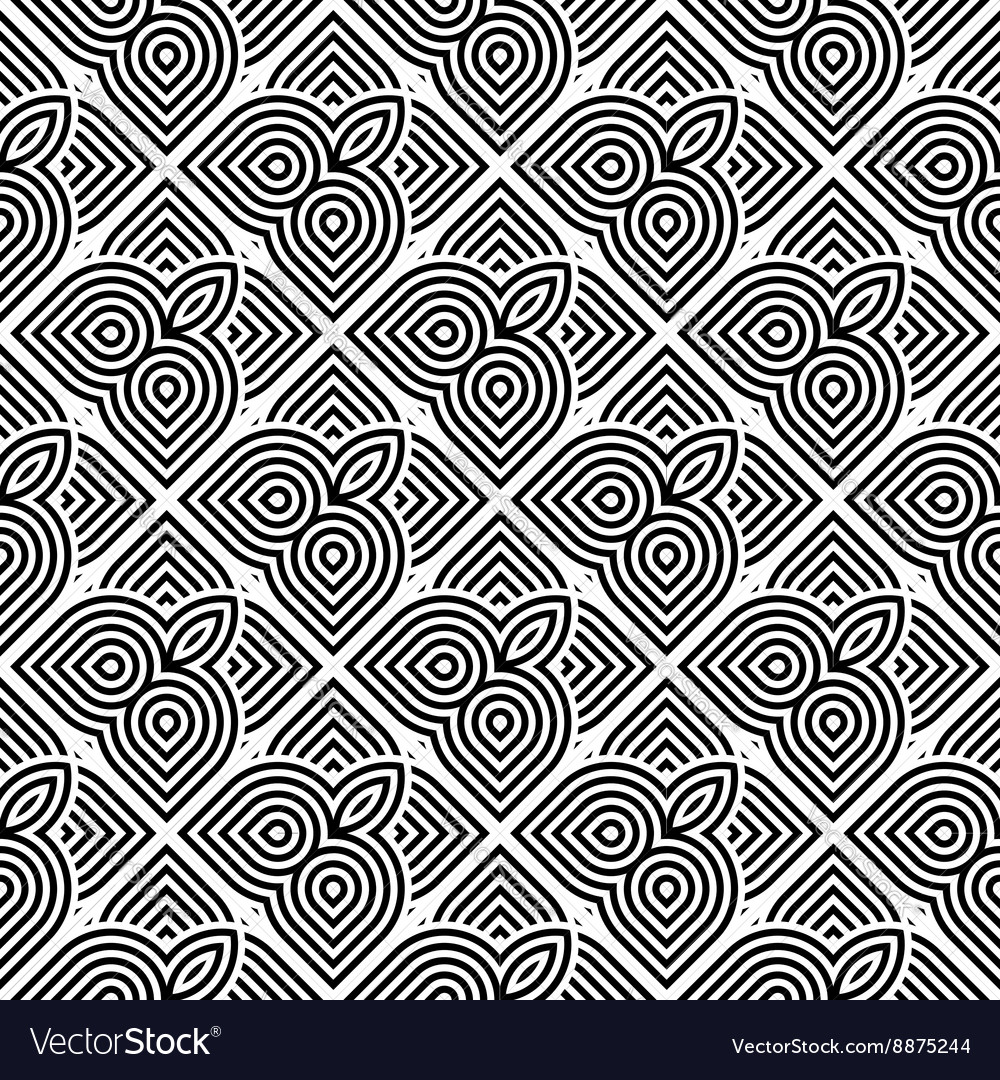 Design seamless monochrome geometric pattern Vector Image Design seamless monochrome geometric pattern Vector Image