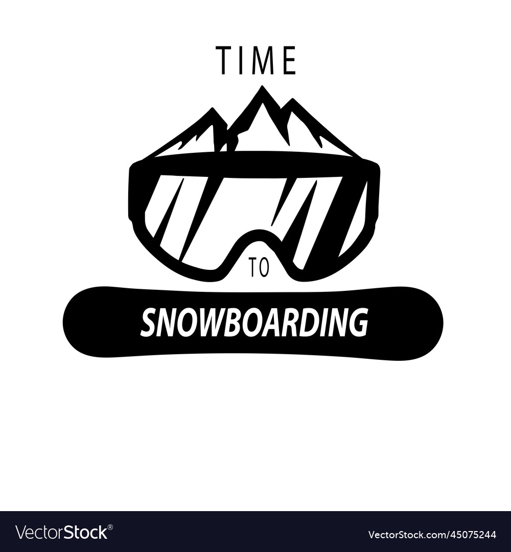 Goggles for skiing snowboarding mountain Vector Image