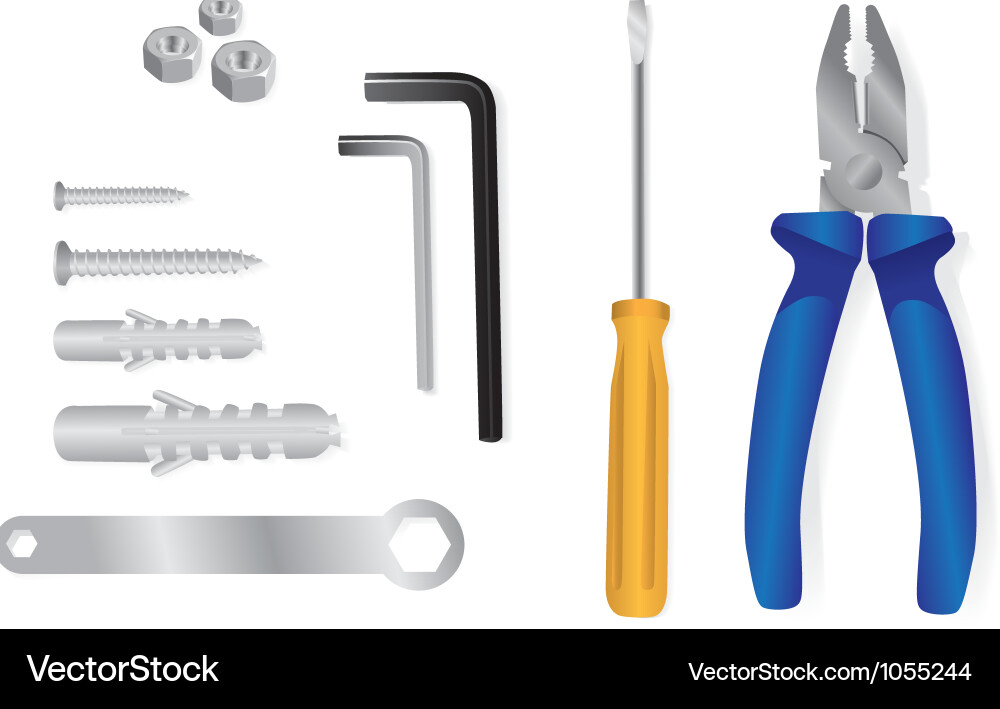 Household tools Royalty Free Vector Image - VectorStock