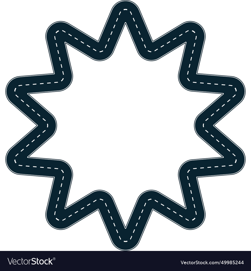 Road multi star frame Royalty Free Vector Image