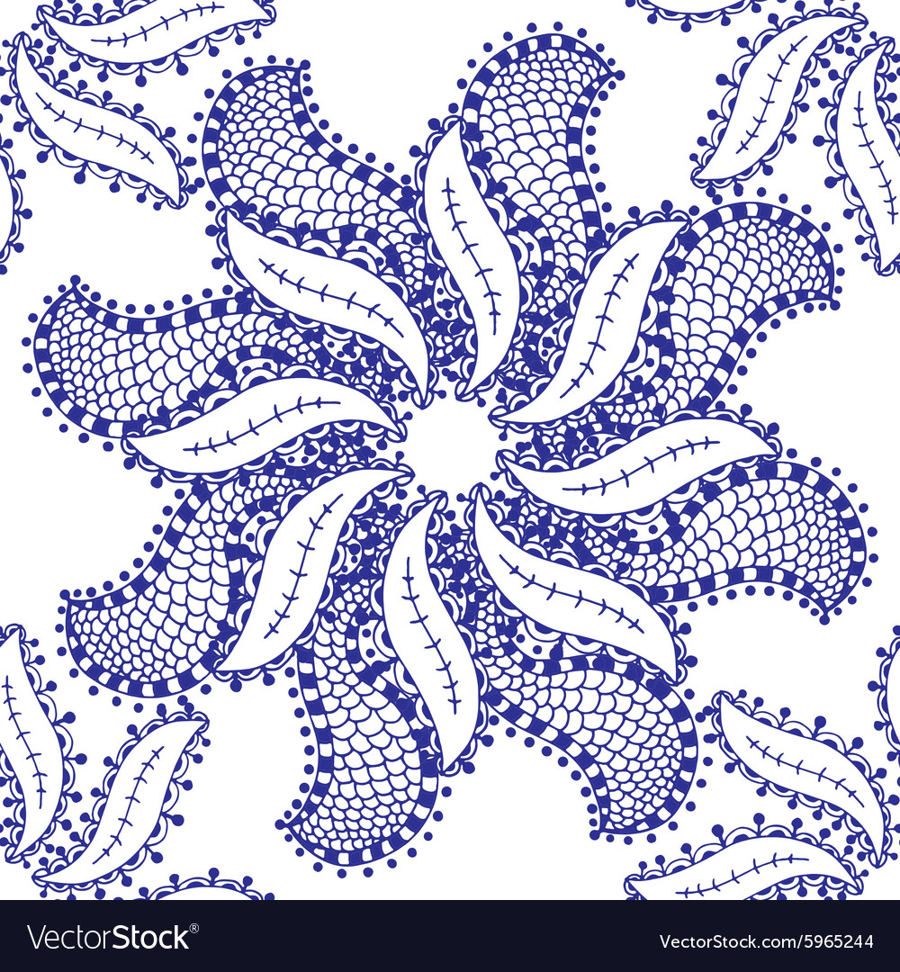Seamless blue pattern Royalty Free Vector Image