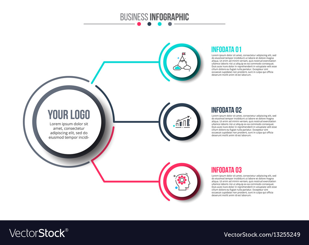Abstract Infographics Number Options Template Vector Image