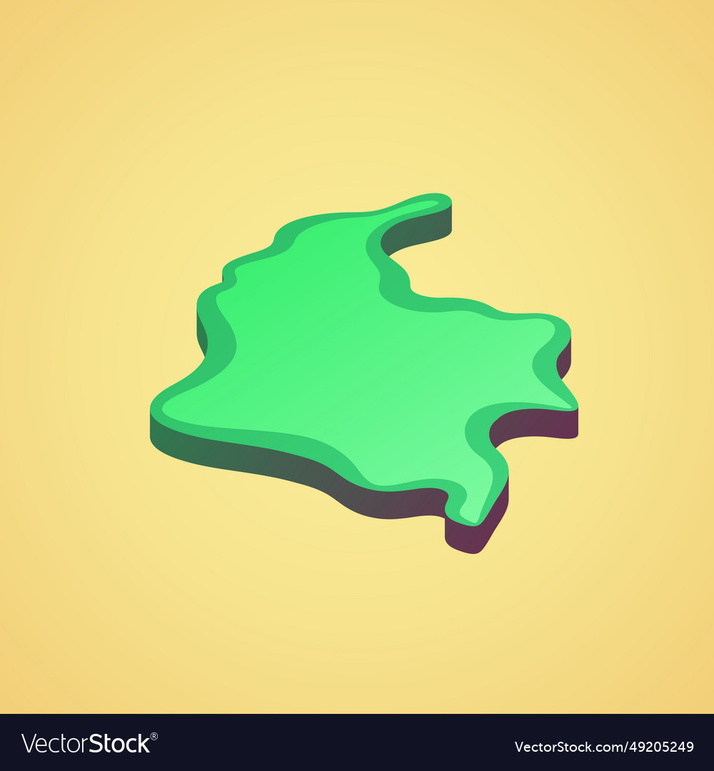 Colombia - stylized 3d map Royalty Free Vector Image Colombia - stylized 3d map Royalty Free Vector Image