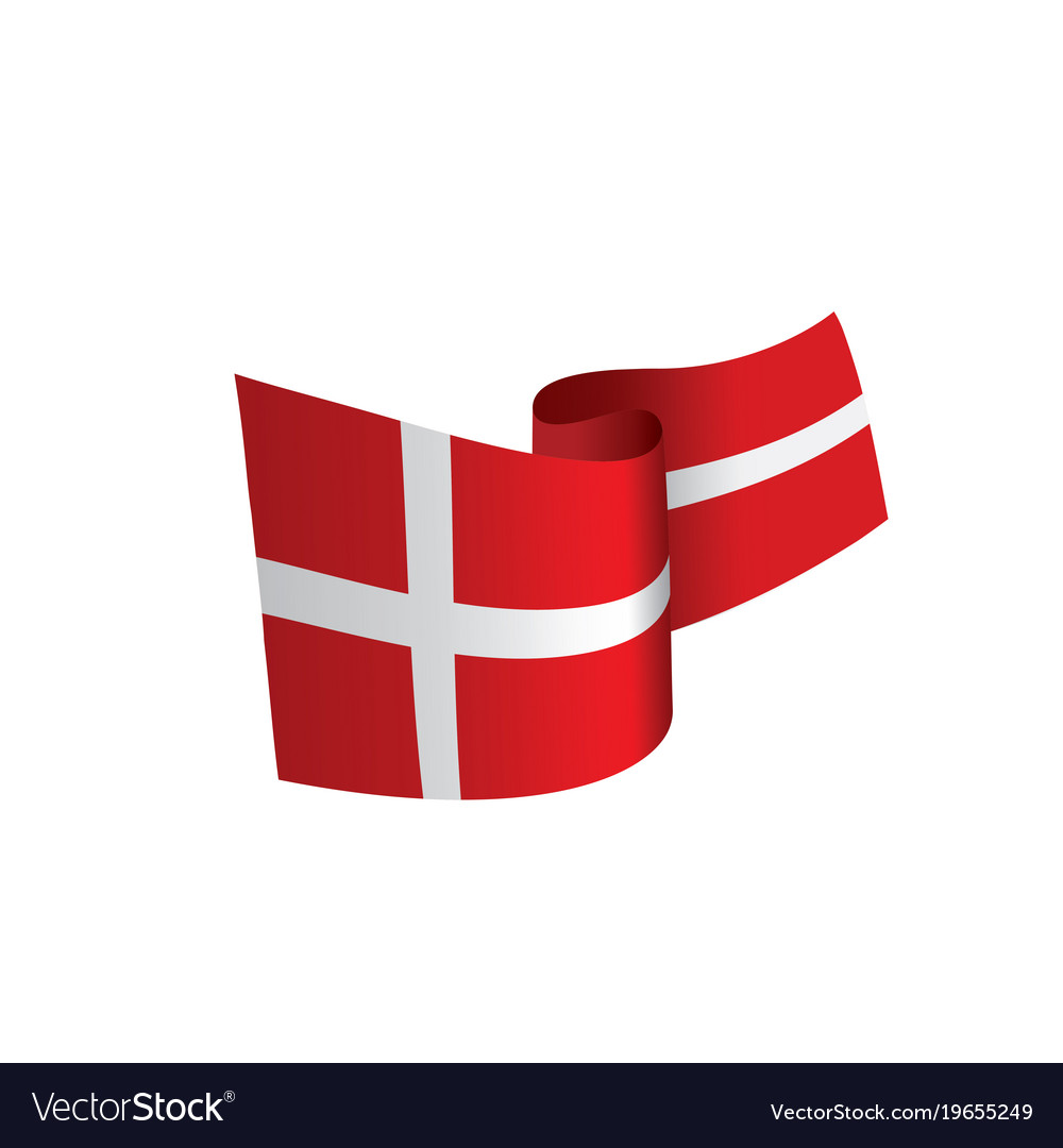 Danmark flag Royalty Free Vector Image - VectorStock