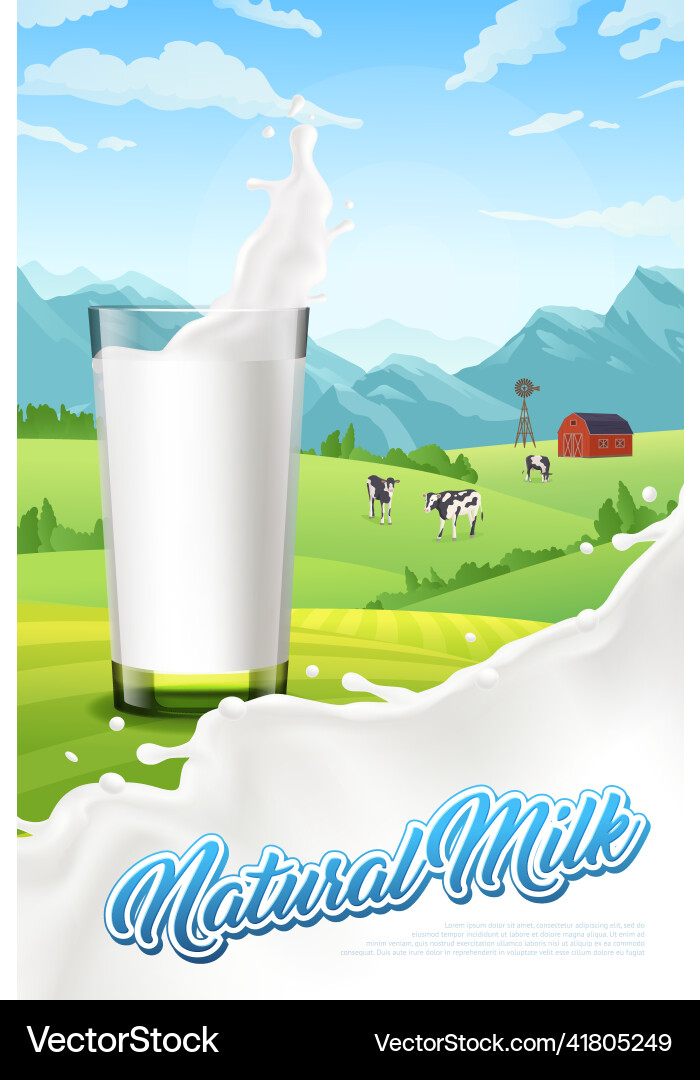 Farm vertical poster Royalty Free Vector Image