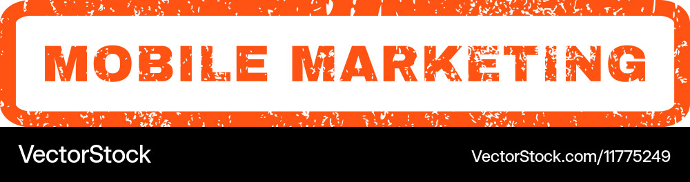 Mobile Marketing Rubber Stamp Royalty Free Vector Image