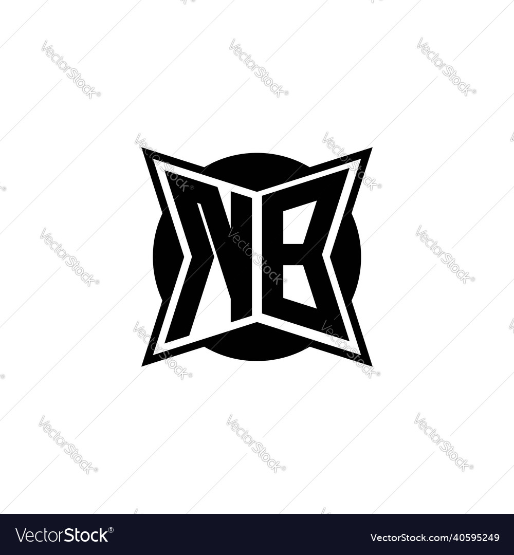Nb logo monogram geometric modern design Vector Image Nb logo monogram geometric modern design Vector Image