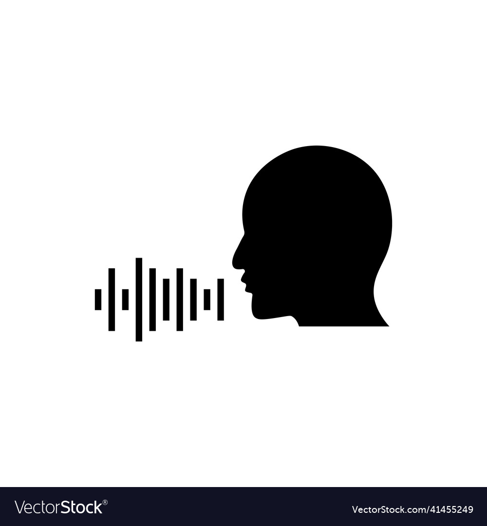Voice command icon symbol stock web Royalty Free Vector