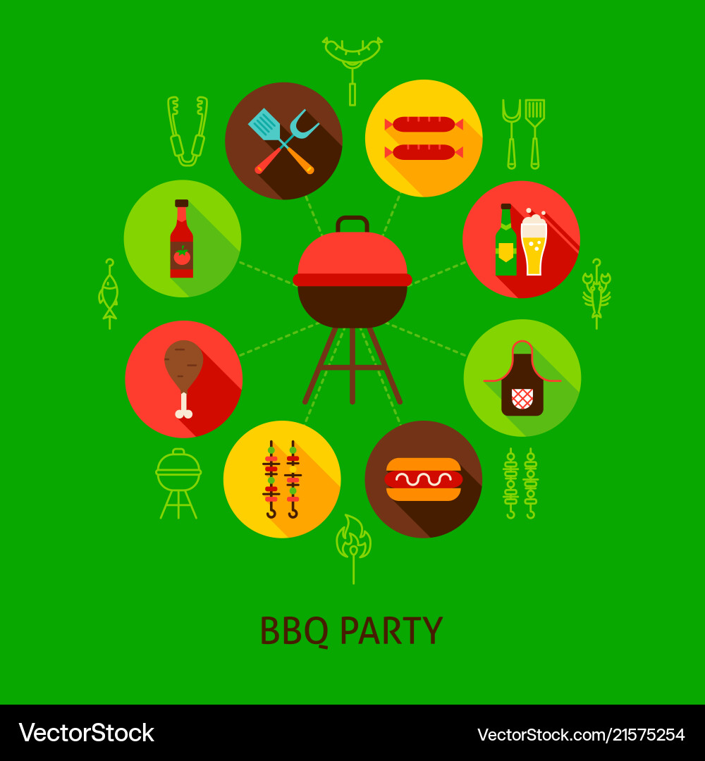 Concept bbq party Royalty Free Vector Image - VectorStock