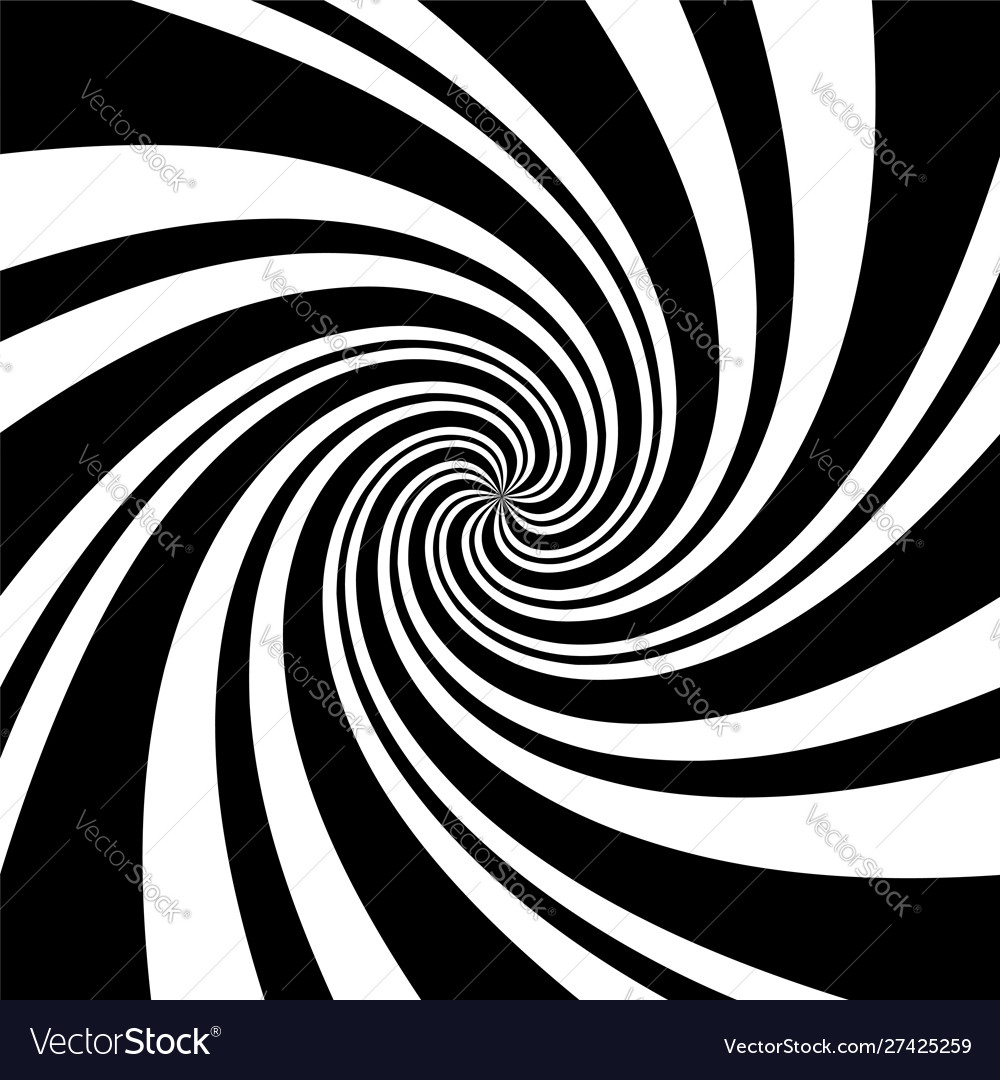 A black and white spiral optical illusion Vector Image