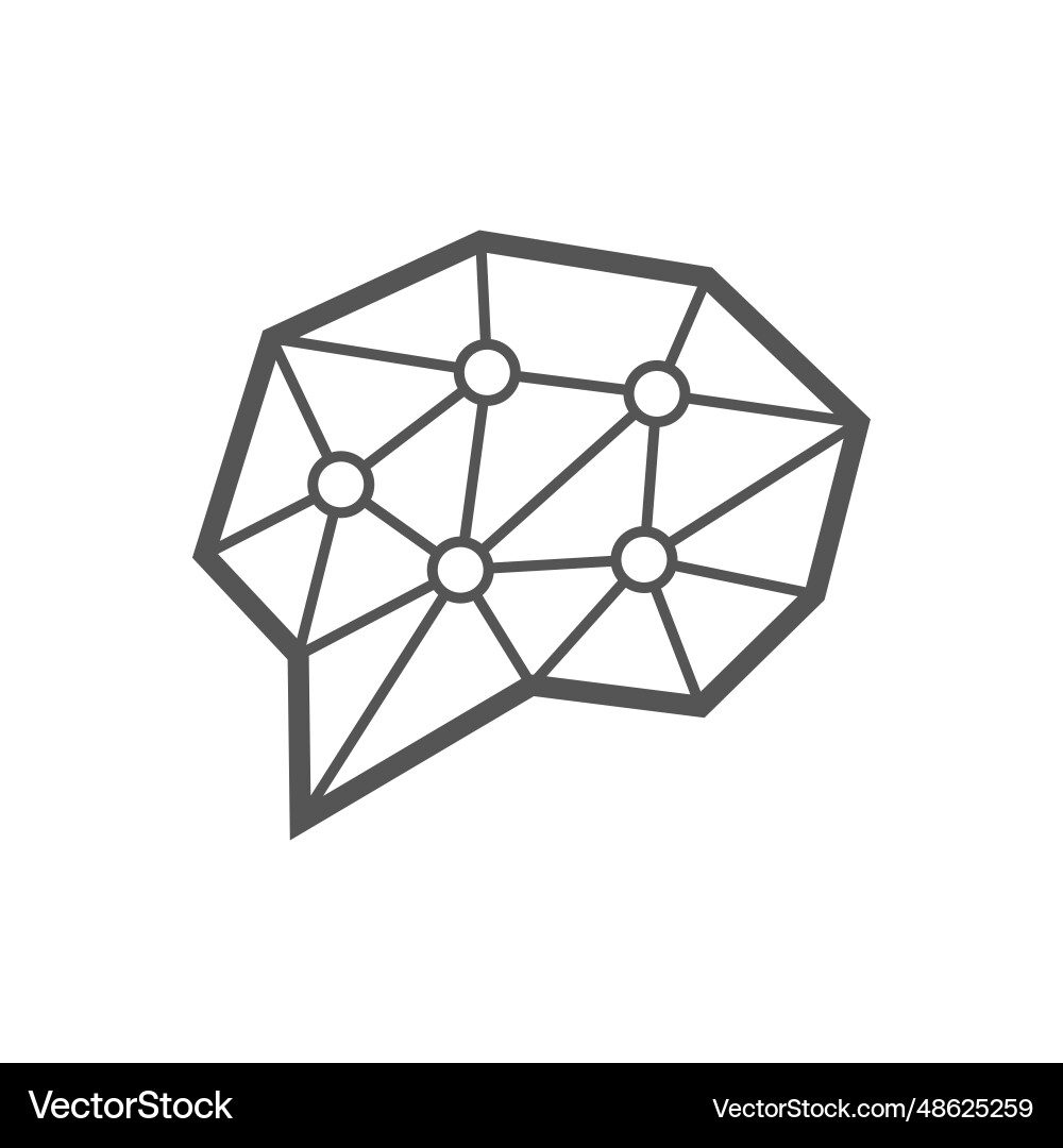 Digital brain ai smart tech artificial Royalty Free Vector