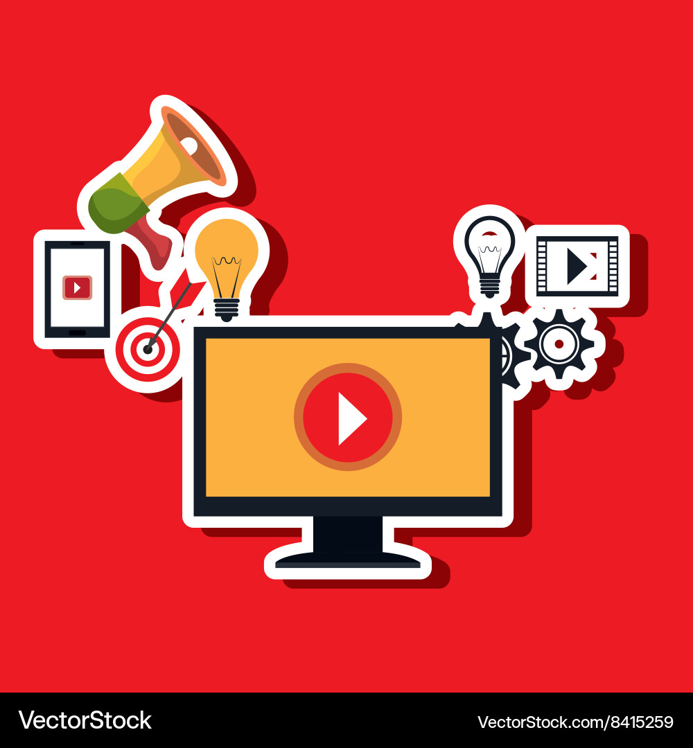 Digital marketing design Royalty Free Vector Image