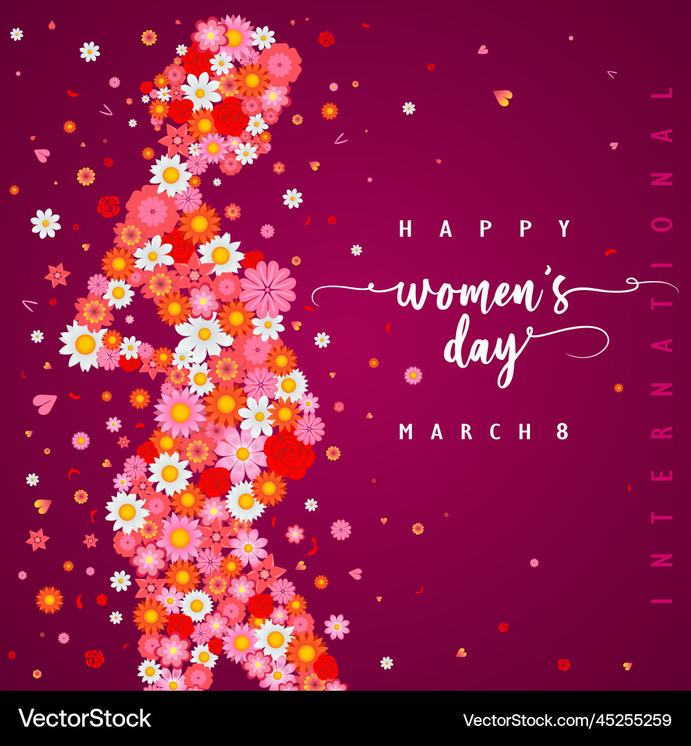 International Happy Womens Day Royalty Free Vector Image
